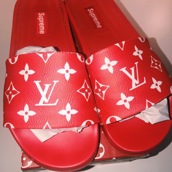 Louis Vuitton Supreme Flip Flops | semashow.com